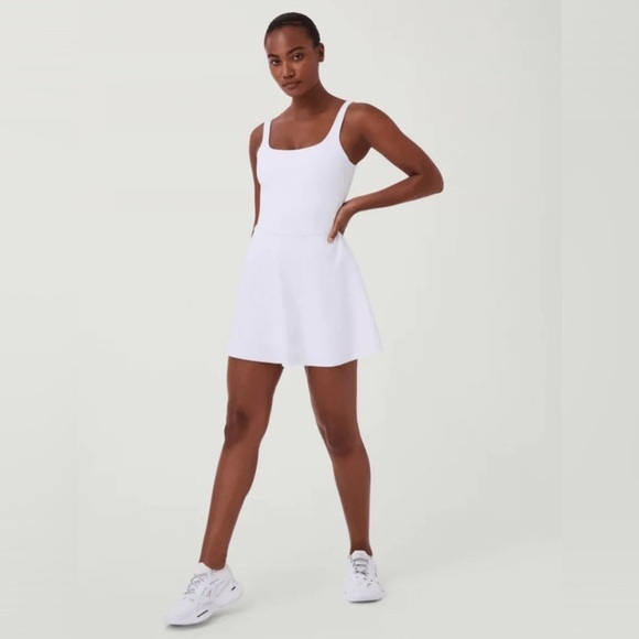 SPANX | Dresses | Spanx White Get Moving Mini Dress M | Poshmark